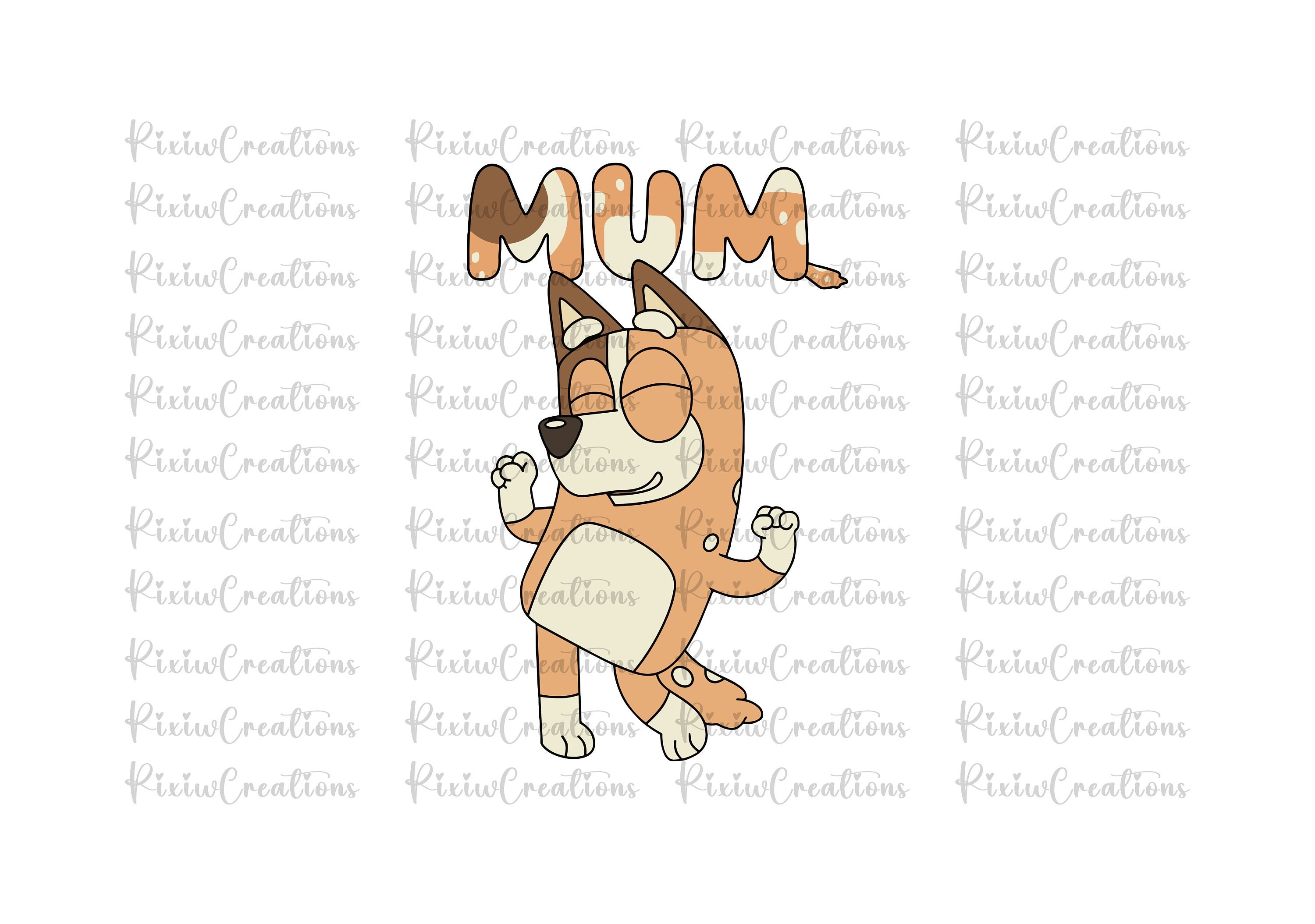 Bluey Mum Png, Bluey Mothers Day Png, Bluey Chili Heeler Png | Inspire ...