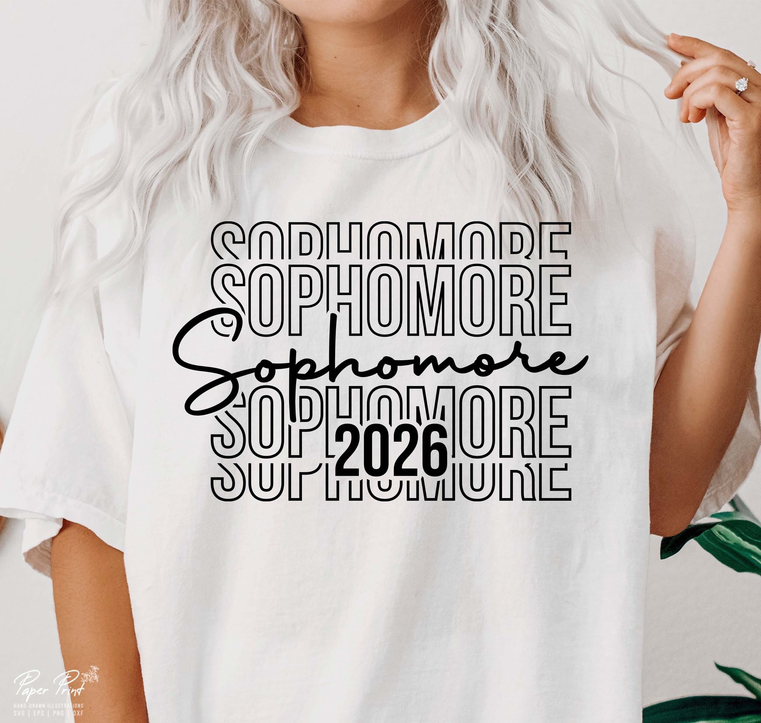 Sophomore 2026 svg, High School svg, Sophomore Class svg, Ba | Inspire ...