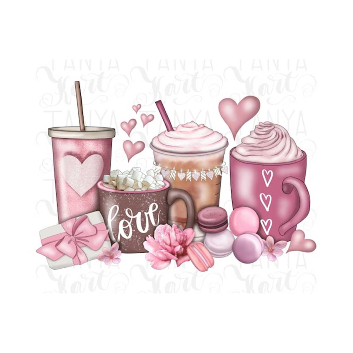Coffee Valentine Png, Valentines Day, Hand Drawn Printable, | Inspire ...