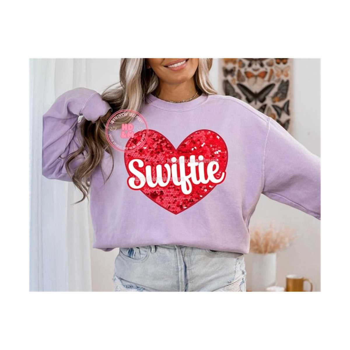 Swiftie PNG Red Sequins Heart PNG Valentines Day Shirt Desig - Inspire ...