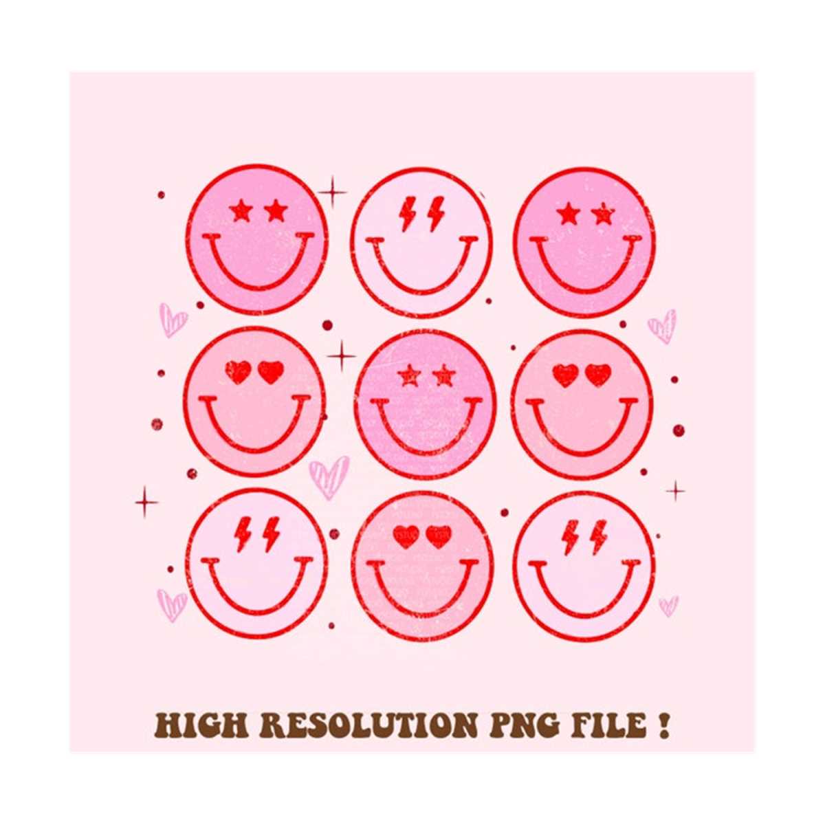 Retro Smile Face PNG, Pink Smile Face PNG, Smile Face Sublim | Inspire ...