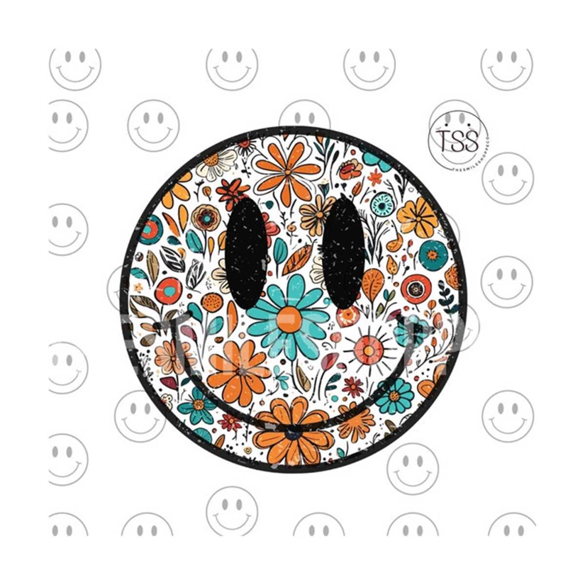 Distressed Smile Face PNG Retro flower png Stay groovy 70s i - Inspire ...