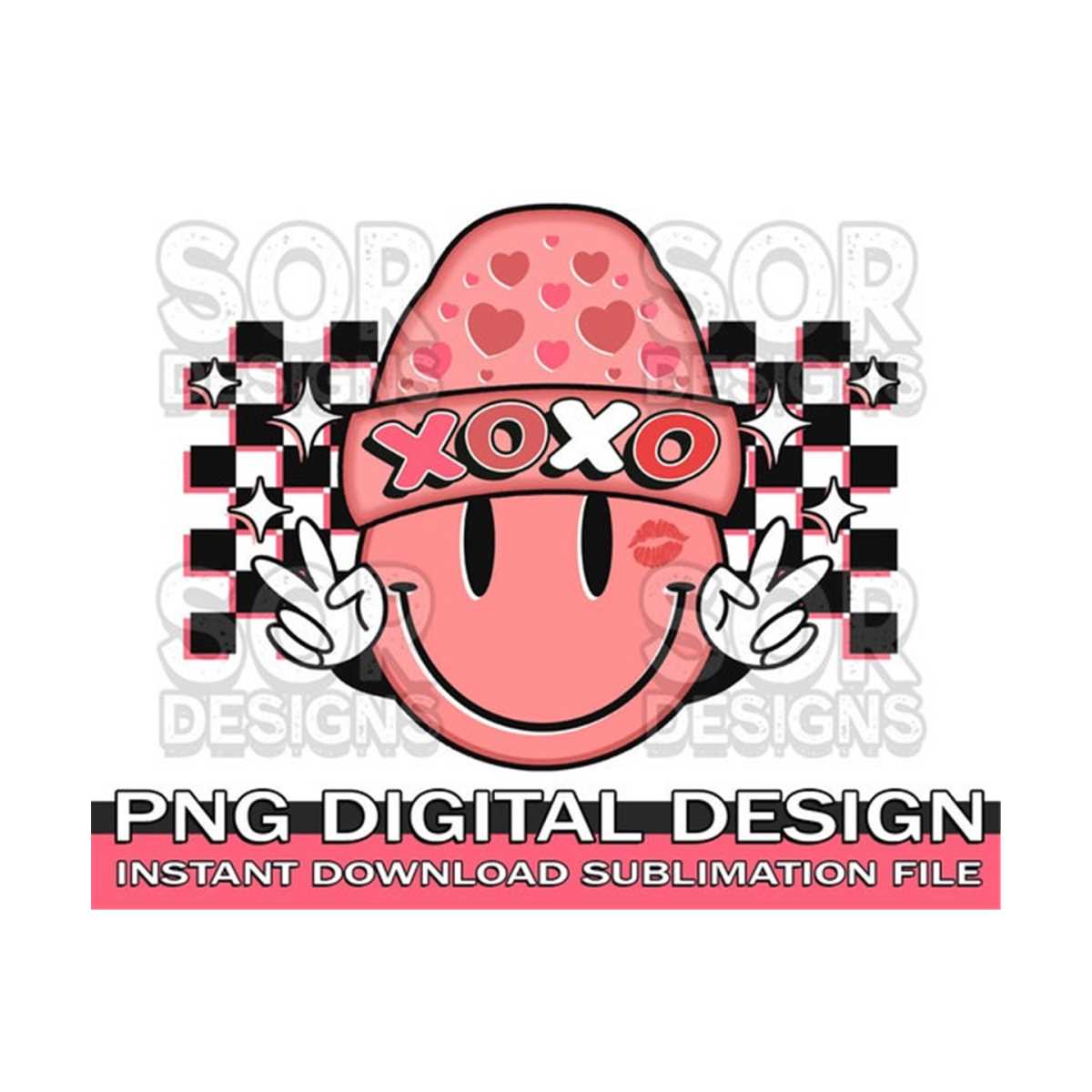 Retro XoXo PNG, Hugs Kisses PNG, Smiley Valentine PNG, Subli - Inspire ...