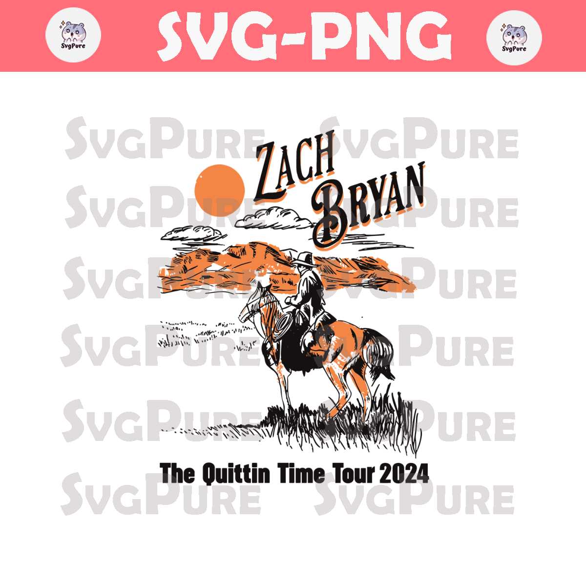 The Quittin Time Tour 2024 Zach Bryan SVG - Inspire Uplift