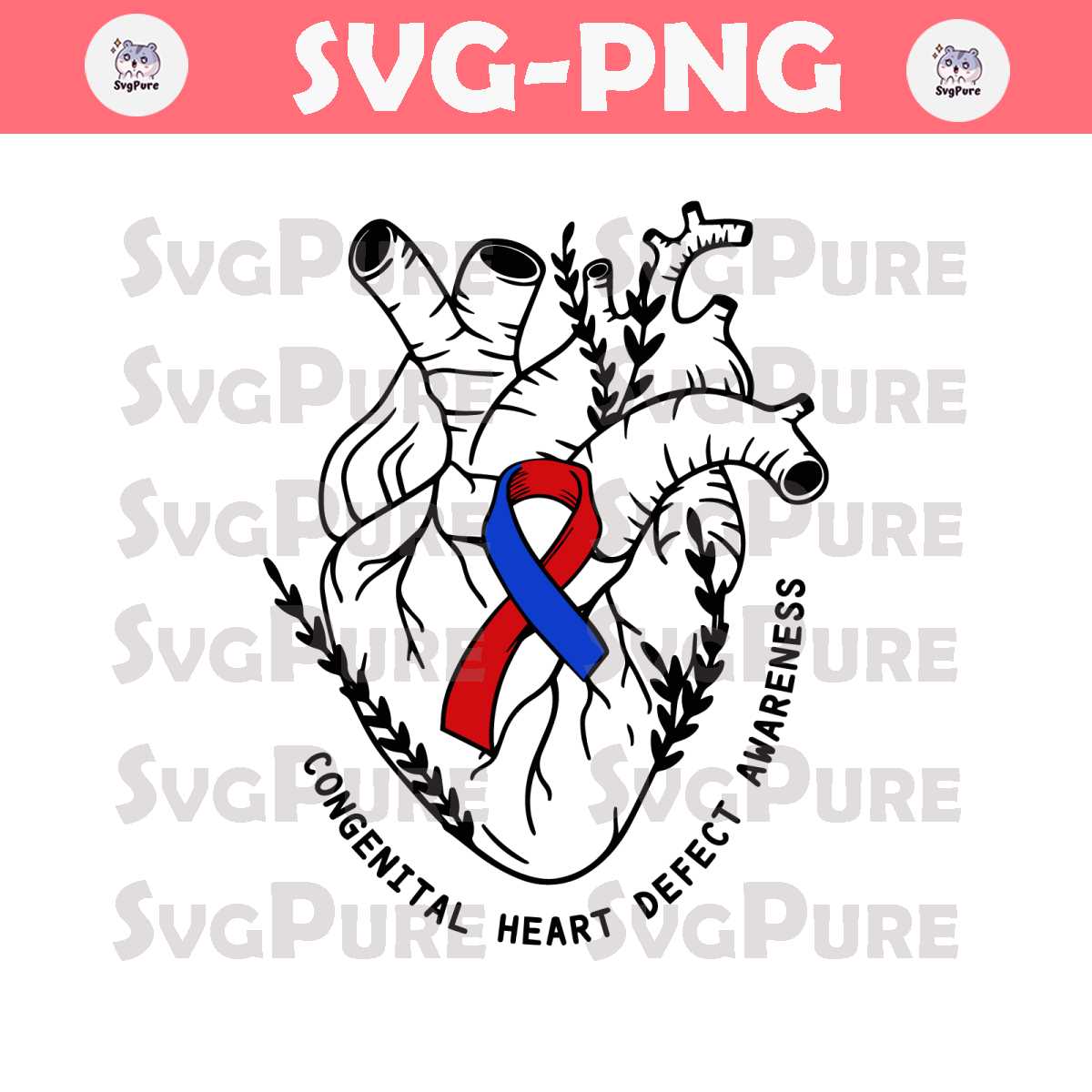 Congenital Heart Defect Awareness SVG | Inspire Uplift