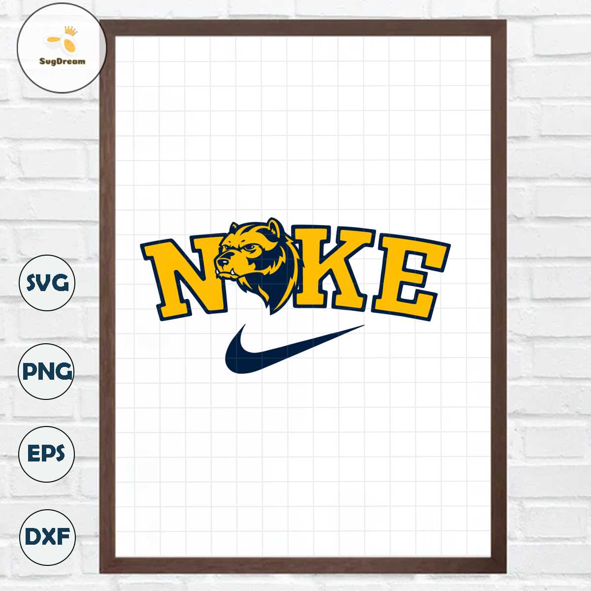 Nike Michigan Wolverine Mascot SVG | Inspire Uplift