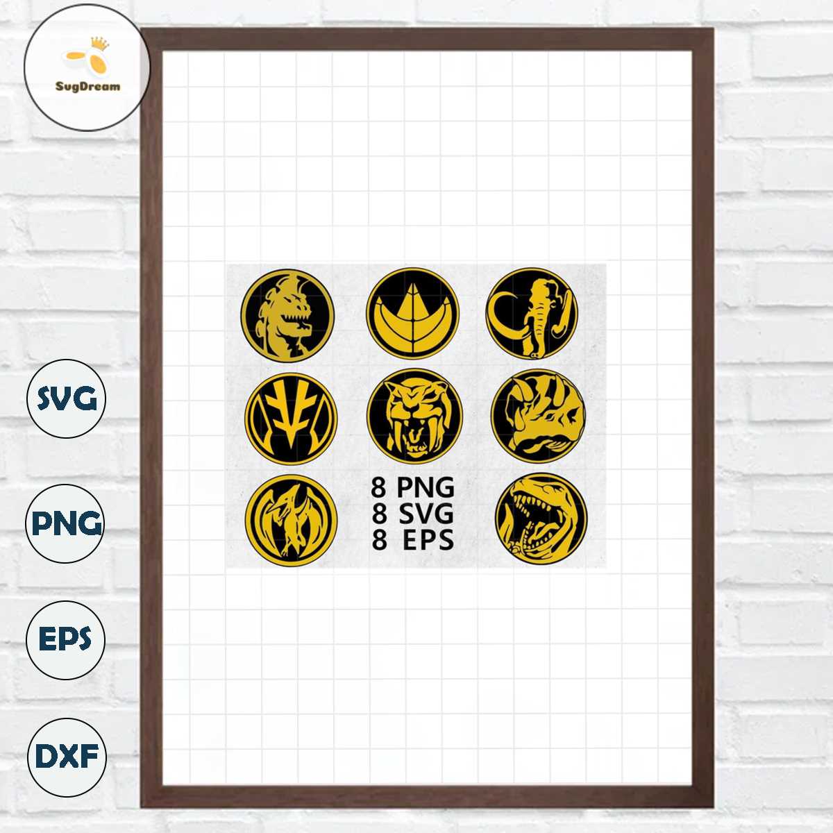 Ranger Cut Files, Power Coin, Dinosaurs Coins , SVG PNG EPS | Inspire ...