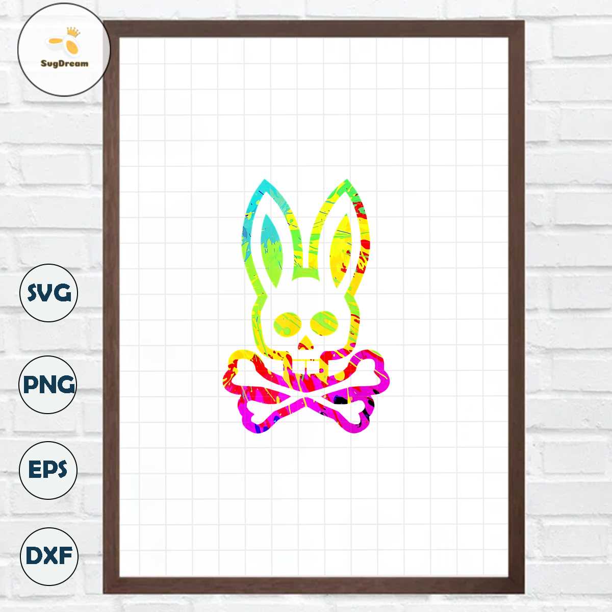 Psychedelic Bunny Png, Psycho-Bunnies Png, Skull Bunny Easte | Inspire ...
