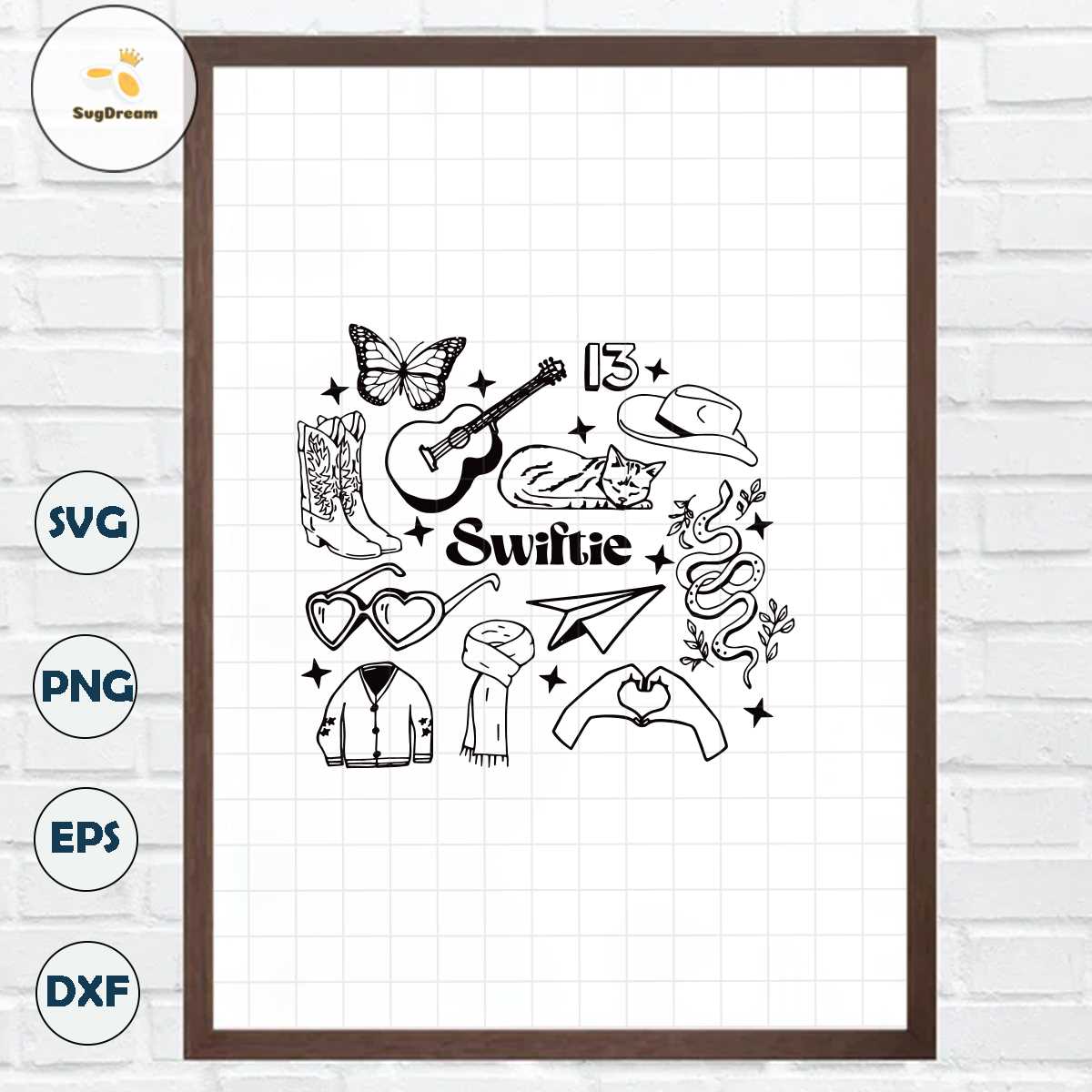 Vintage Swiftie Taylor Albums Icon SVG | Inspire Uplift