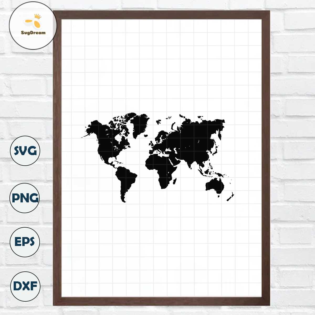 COD116-World Map SVG, World Map clipart, World Map Svg Cricu | Inspire ...