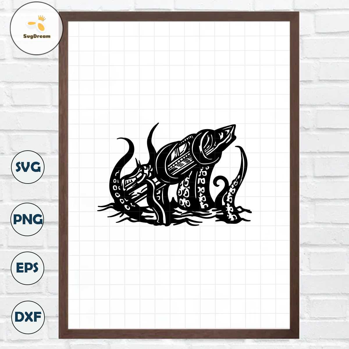 Kraken SVG | Tentacles SVG | Ocean Cruise Ship Wall Art Viny | Inspire ...