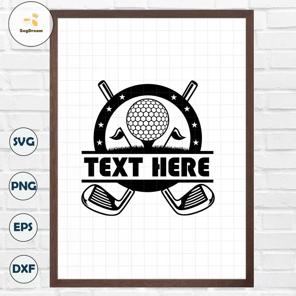 Golf Svg | Golf Name Frame Svg | Golf Clipart | Golf Ball Sv | Inspire ...