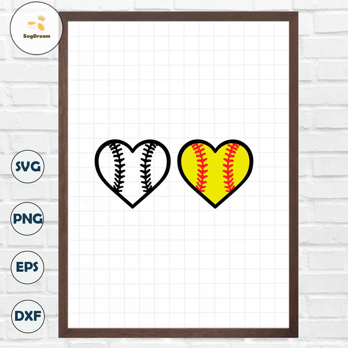 Softball Heart Svg, Softball Heart Png, Softball Svg Softbal | Inspire ...