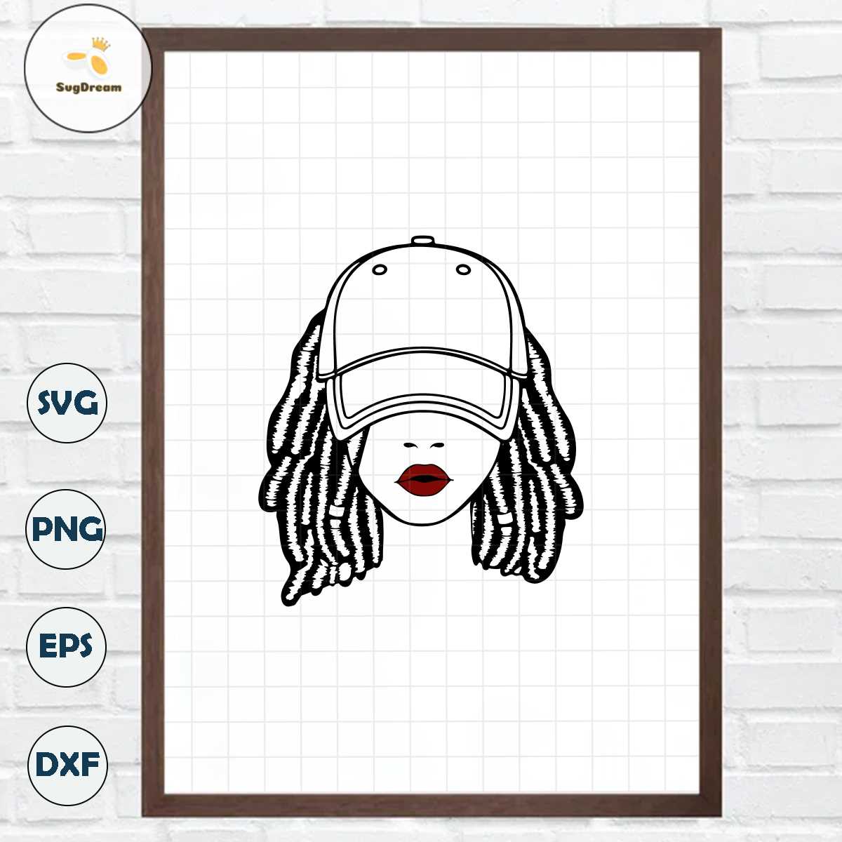 Locs Hair Girl, Svg, Png Files For Cricut Sublimation | Inspire Uplift