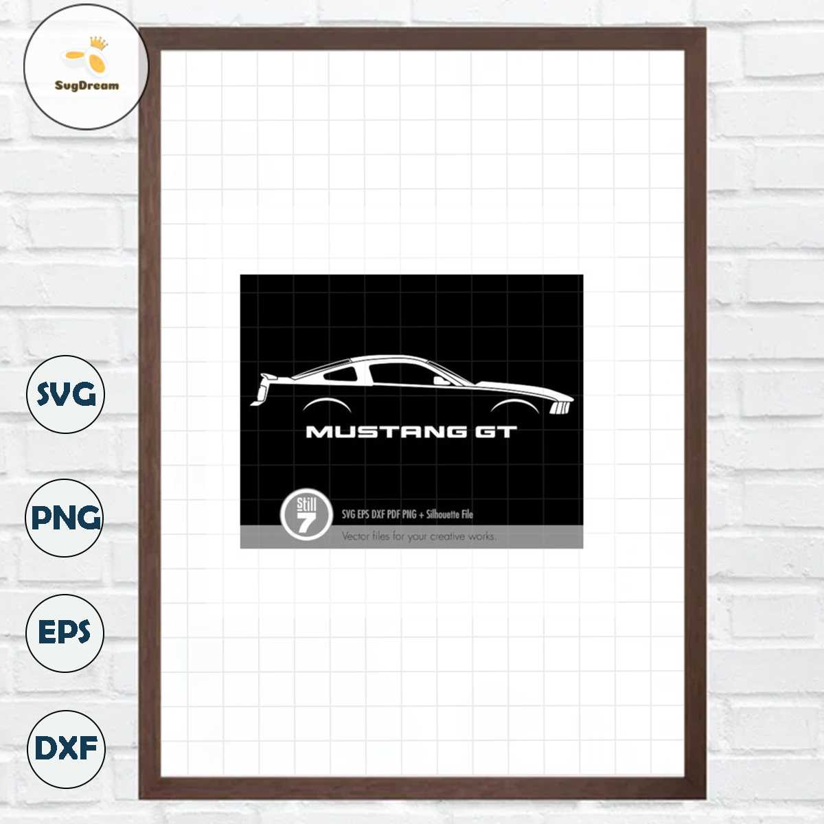 Ford Mustang GT svg - svg cutting file eps dxf pdf png silho | Inspire ...