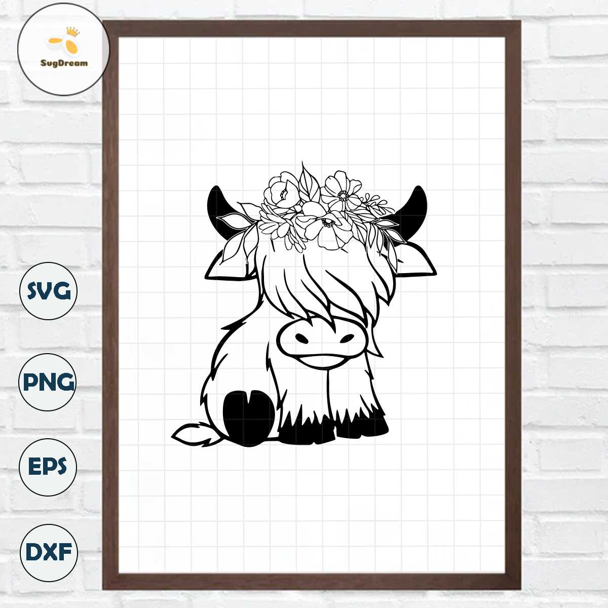 Baby Cow svg Highland Cow svg Cuttable Design SVG PNG dxf Ep | Inspire ...