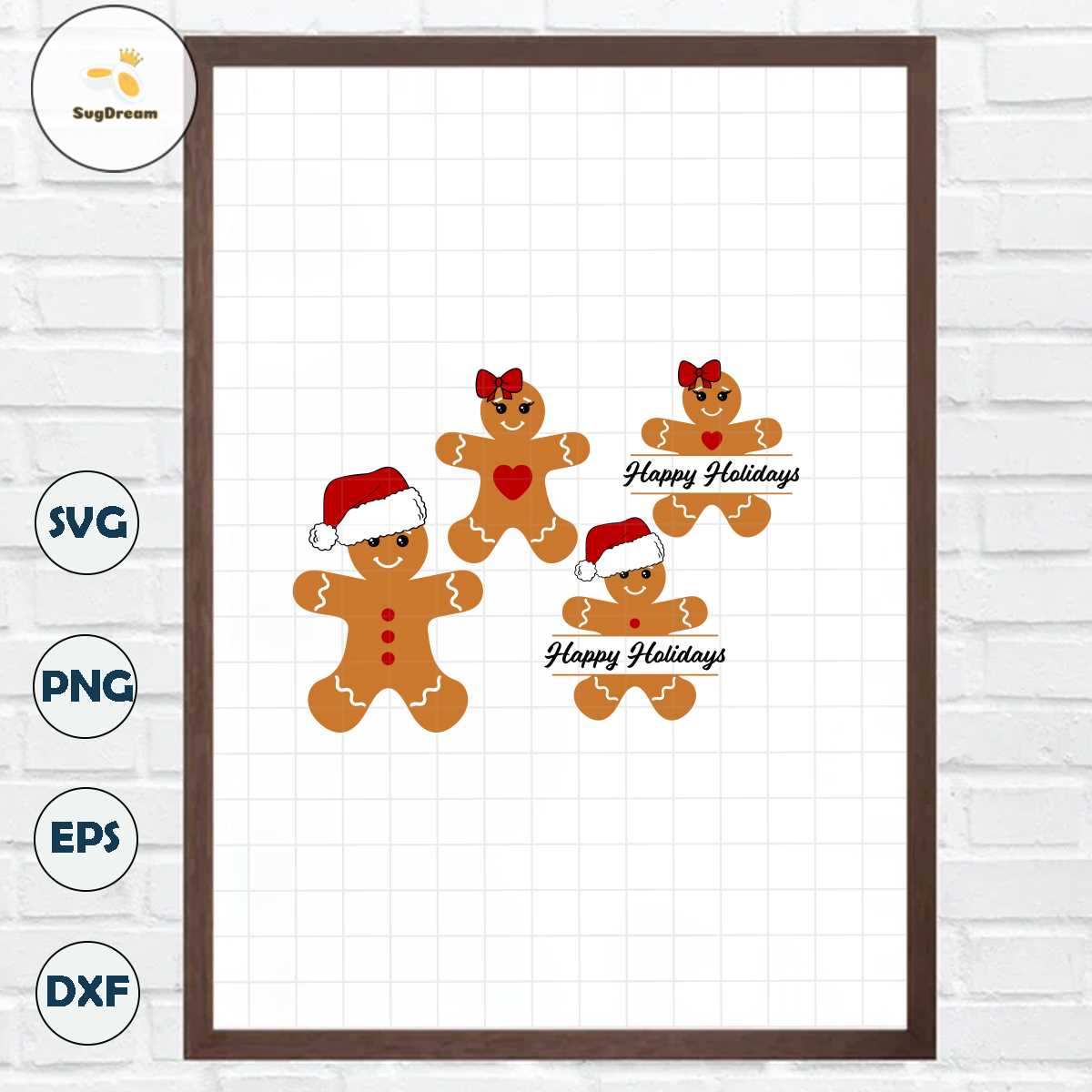 Gingerbread Monogram Svg Gingerbread Svg Christmas Svg Svg F | Inspire ...