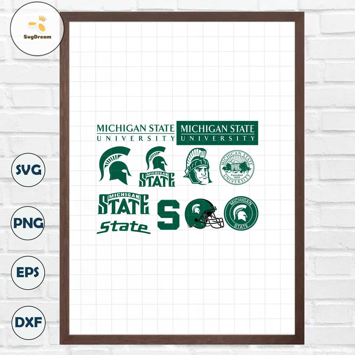 Michigan State University Sign Logo,SvG,PnG,DxF,EpS,Digital | Inspire ...