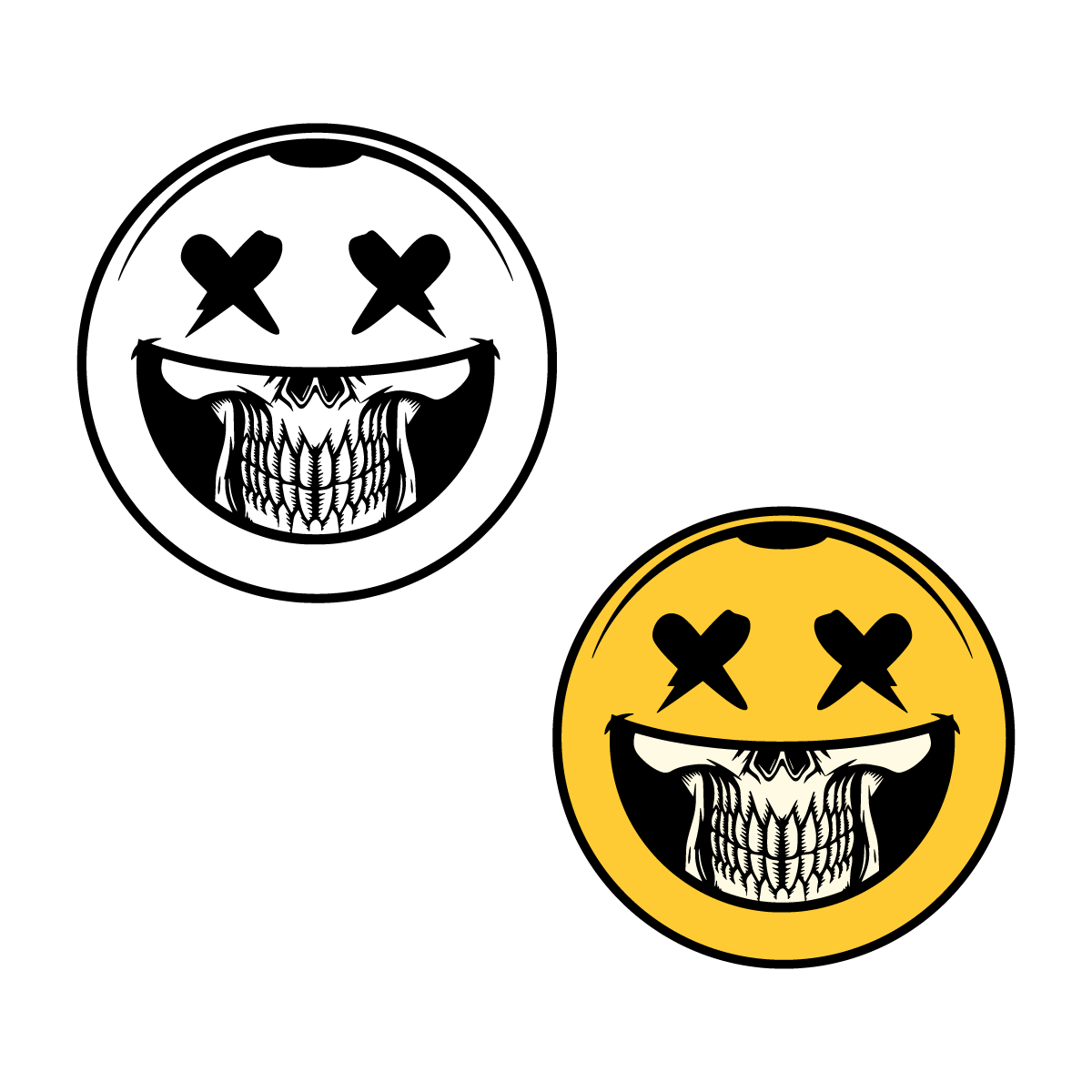 Smiley Skull Svg Digital Download Files | Inspire Uplift
