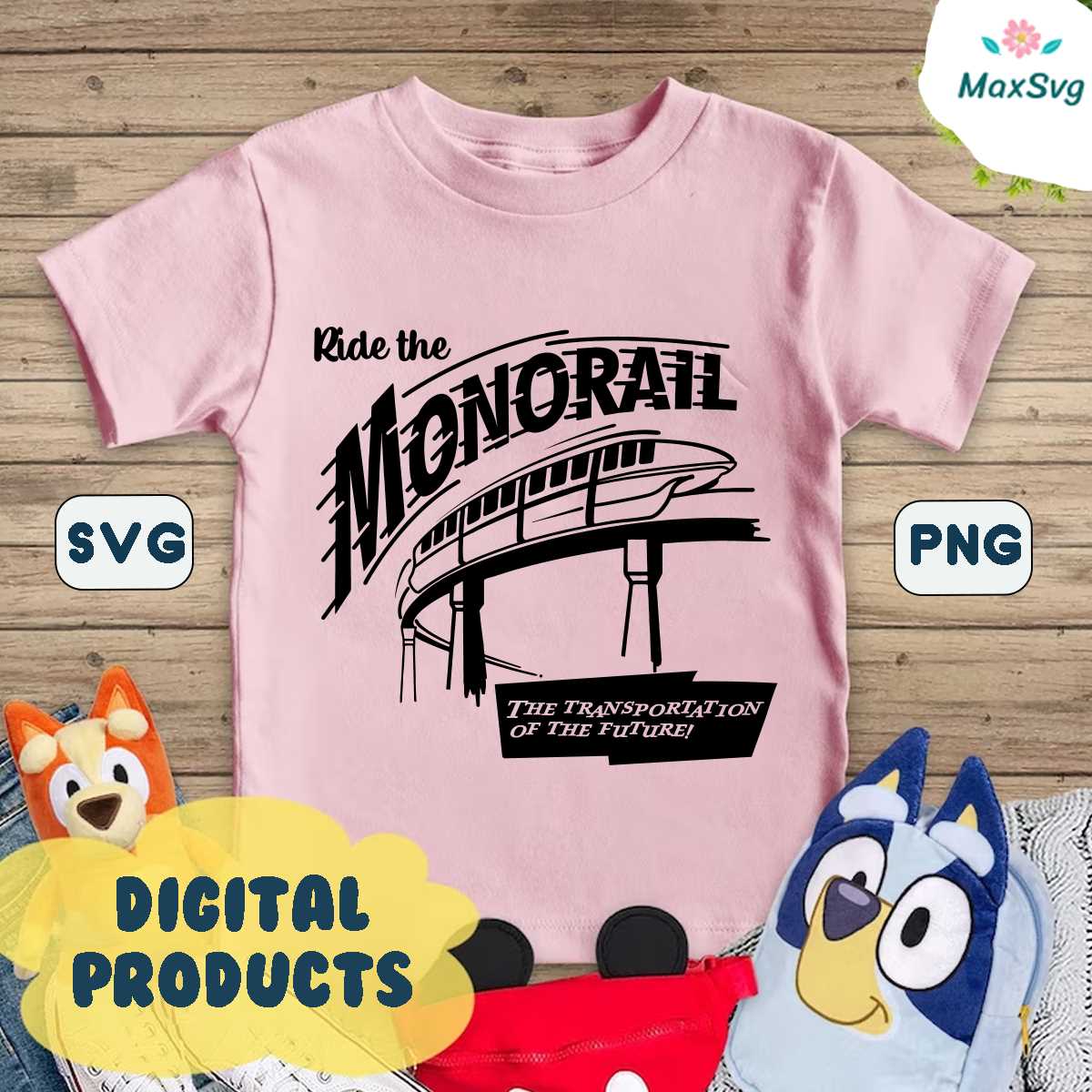 Ride the monorail SVG, easy cut file for Cricut, layered by | Inspire ...