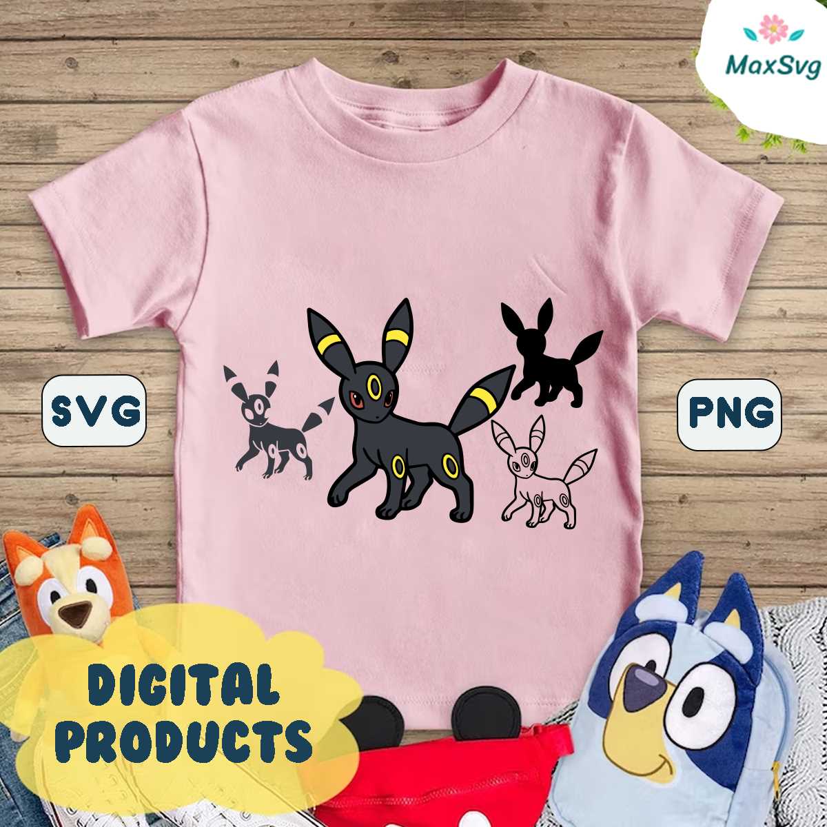 Poke Umbreon Layered SVG Cricut Cut File Silhouette Cameo In - Inspire ...