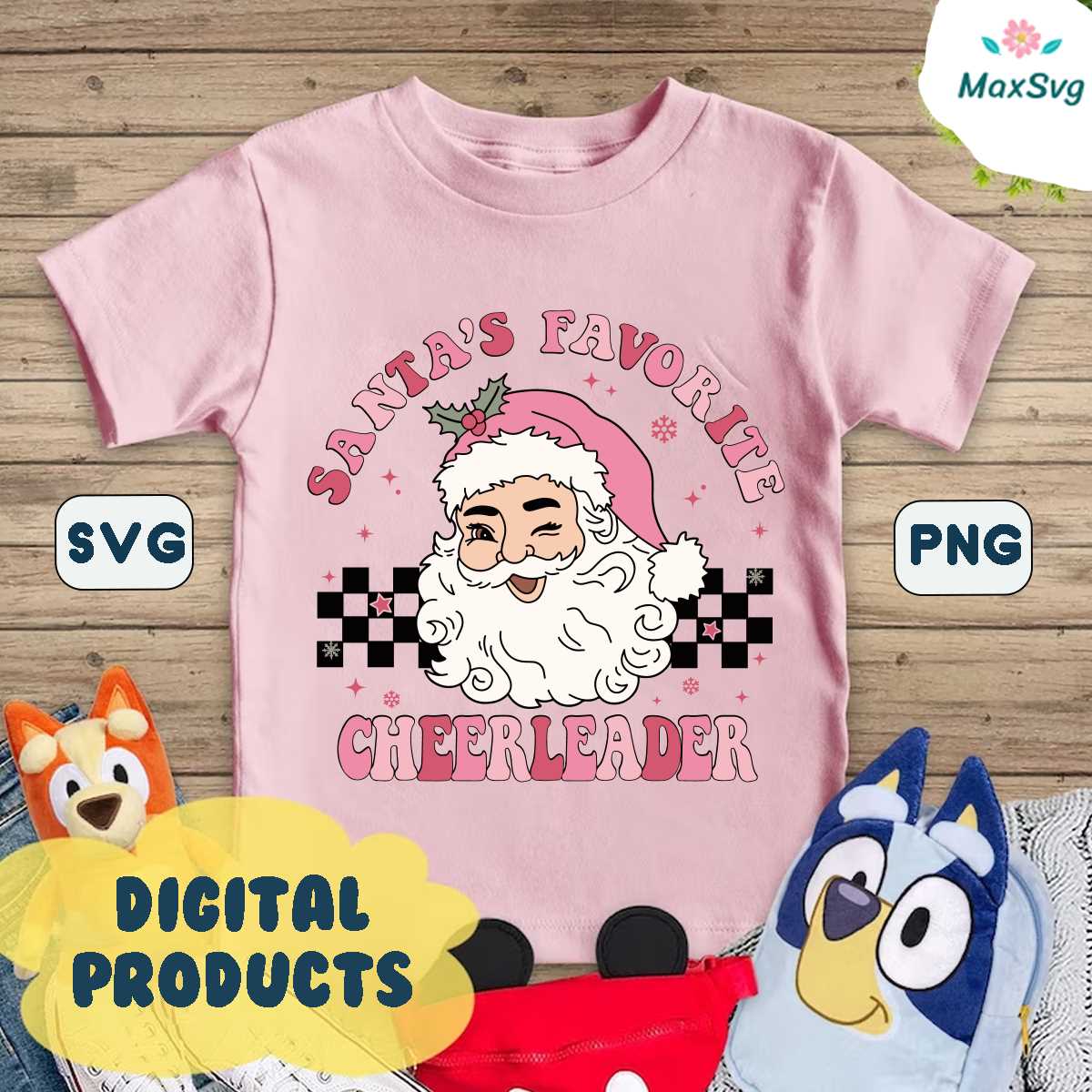 Christmas Cheerleader PNG Sublimation, Santa's Favorite Chee | Inspire ...