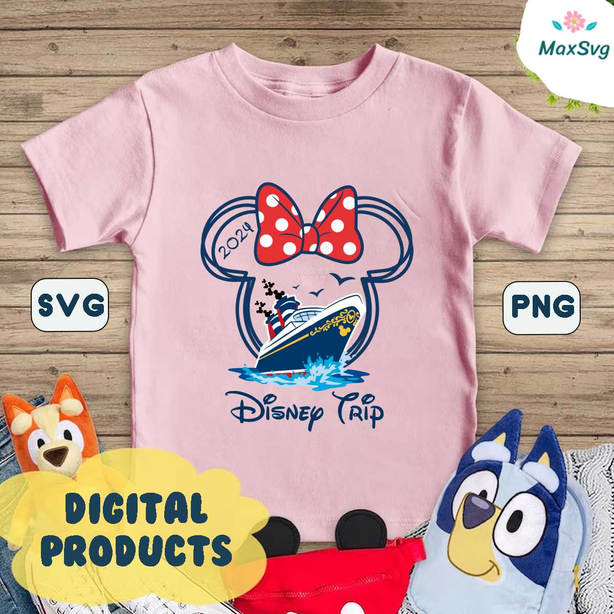 Retro Minnie Head Disney Trip 2024 SVG | Inspire Uplift