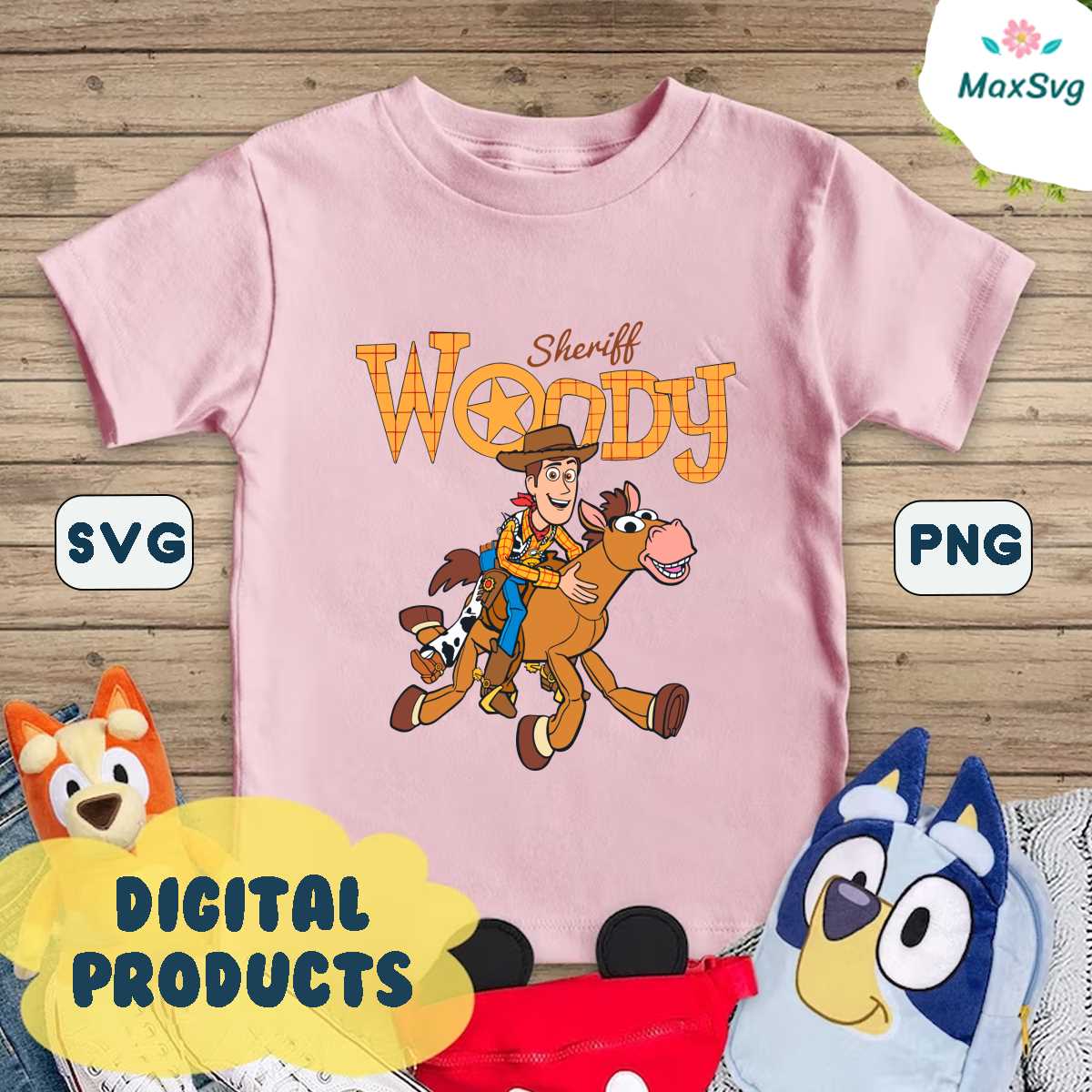 Disney Sheriff Woody Cowboy and Bullseye SVG | Inspire Uplift
