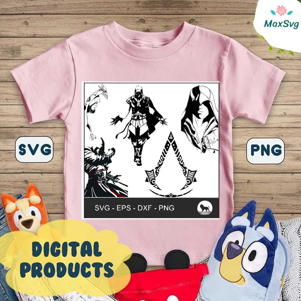 Assassins Creed SVG, Video Game Character Design, Cricut Cut | Inspire ...