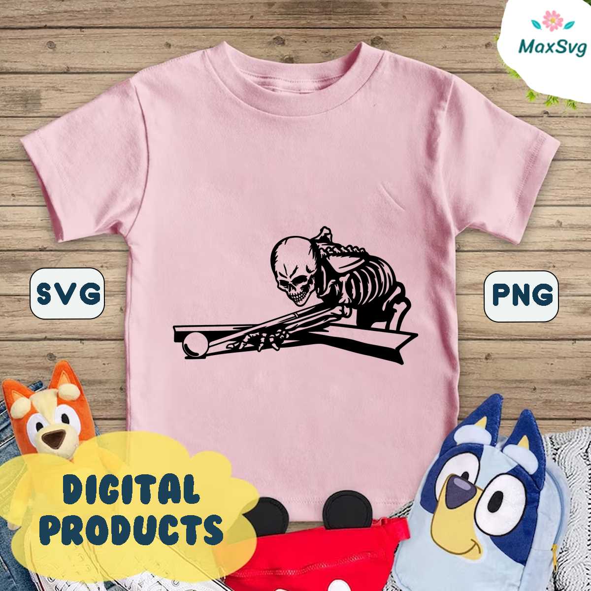 Skeleton Billiard Player SVG | Billiards SVG | Eight Ball SV - Inspire ...