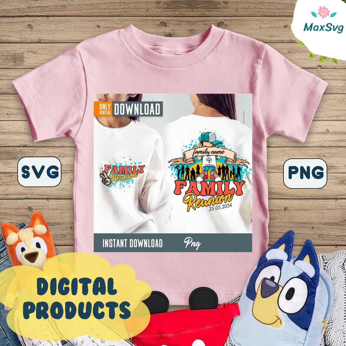 Retro family reunion custom name sublimation design png, fam | Inspire ...