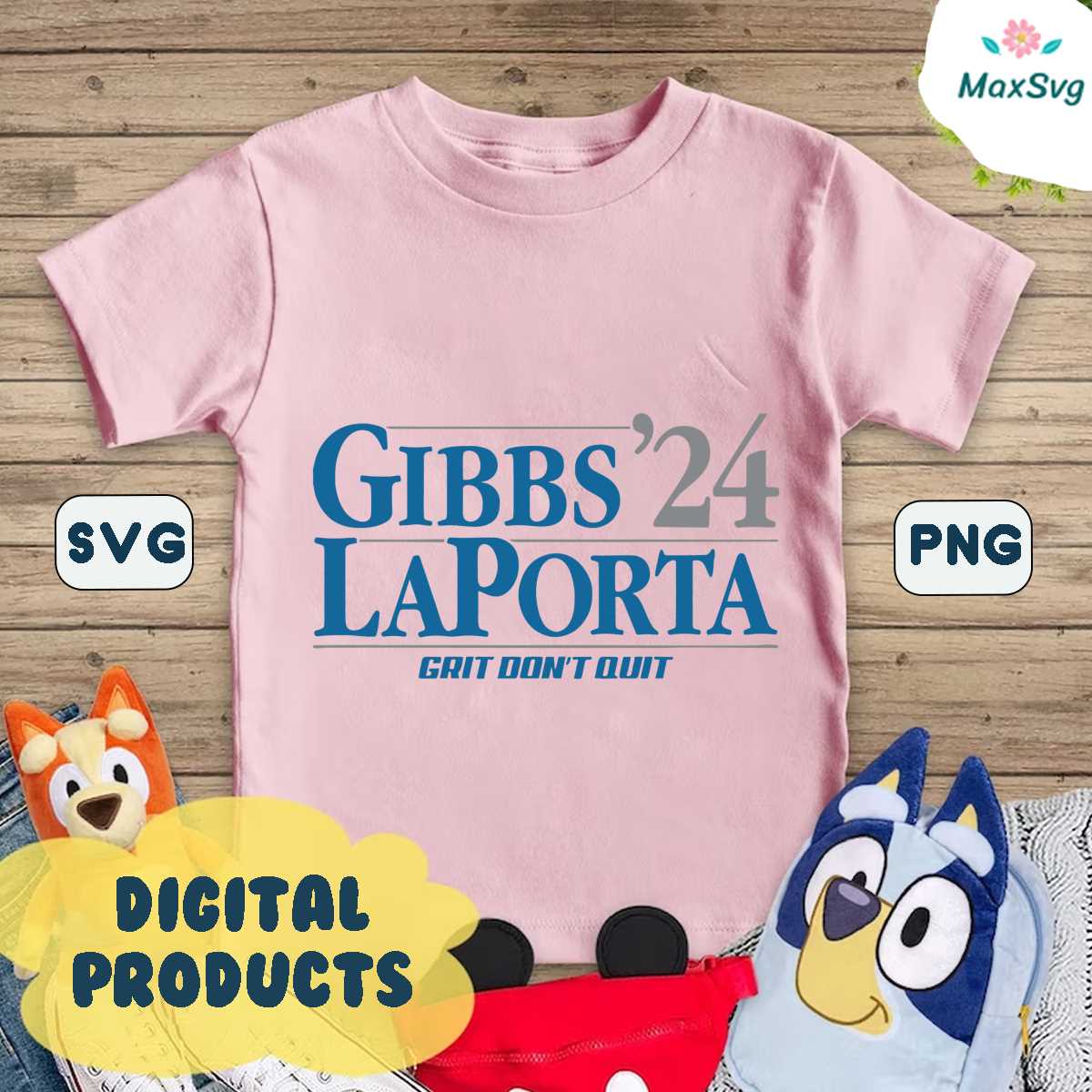 Retro Gibbs Laporta Grit Dont Quit SVG | Inspire Uplift