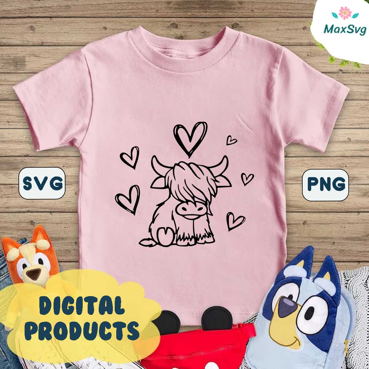 Baby Cow svg Highland Cow svg Cuttable Design SVG PNG dxf Ep | Inspire ...