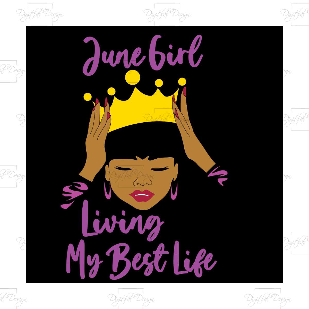 June Girl Living My Best Life,June Girl,Birthday Svg,Birthda | Inspire ...