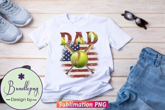 Softball Dad Sports Daddy Fathers Day Design 145 | Inspire Uplift
