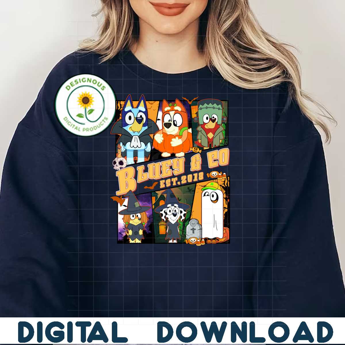 Blue & go ets 2018 Bluey PNG, Bluey Halloween Ghost Png | Inspire Uplift
