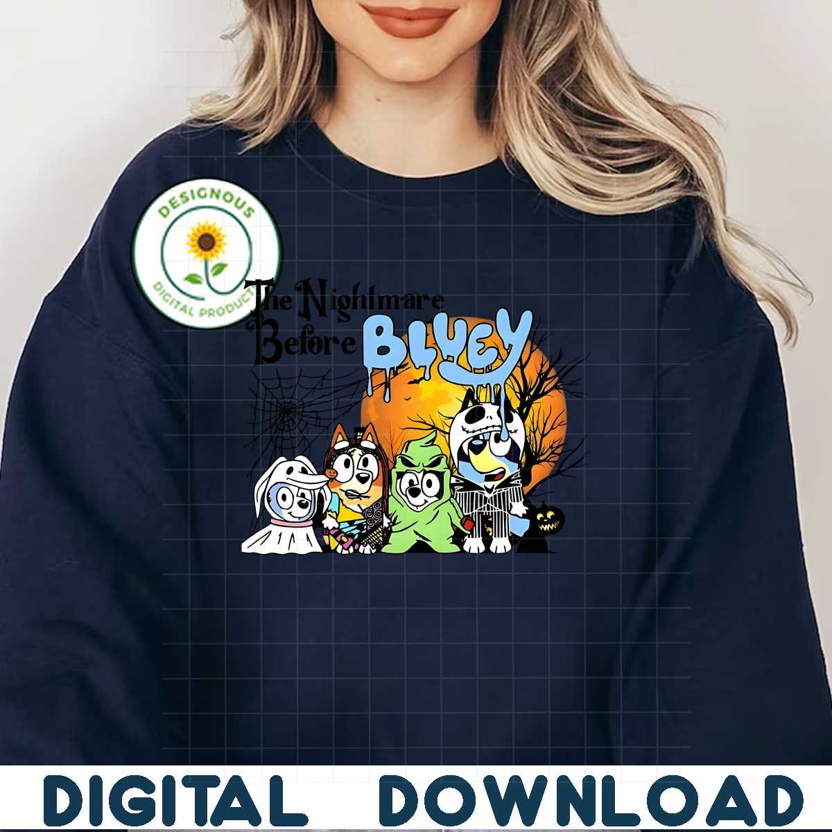 The nightmare before bluey halloween PNG, Bluey Halloween PN | Inspire ...