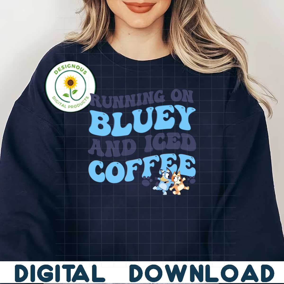 Running on bluey and iced coffee PNG file, Bluey PNG - Inspire Uplift