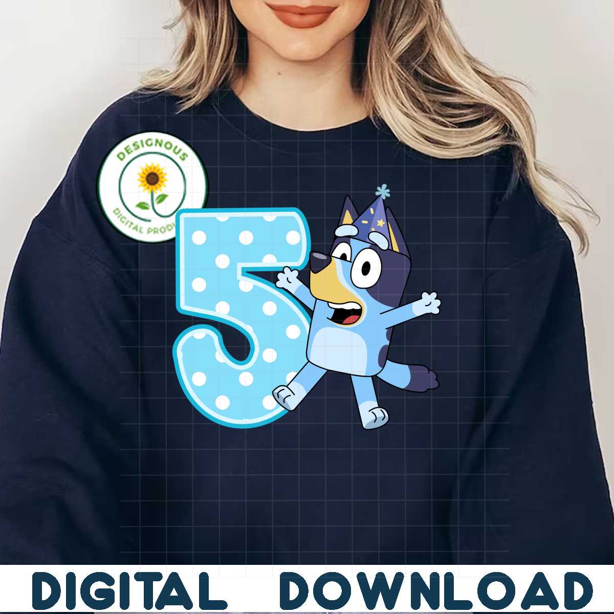 Bluey party supplies 5 SVG, Bluey Birthday numbers SVG | Inspire Uplift