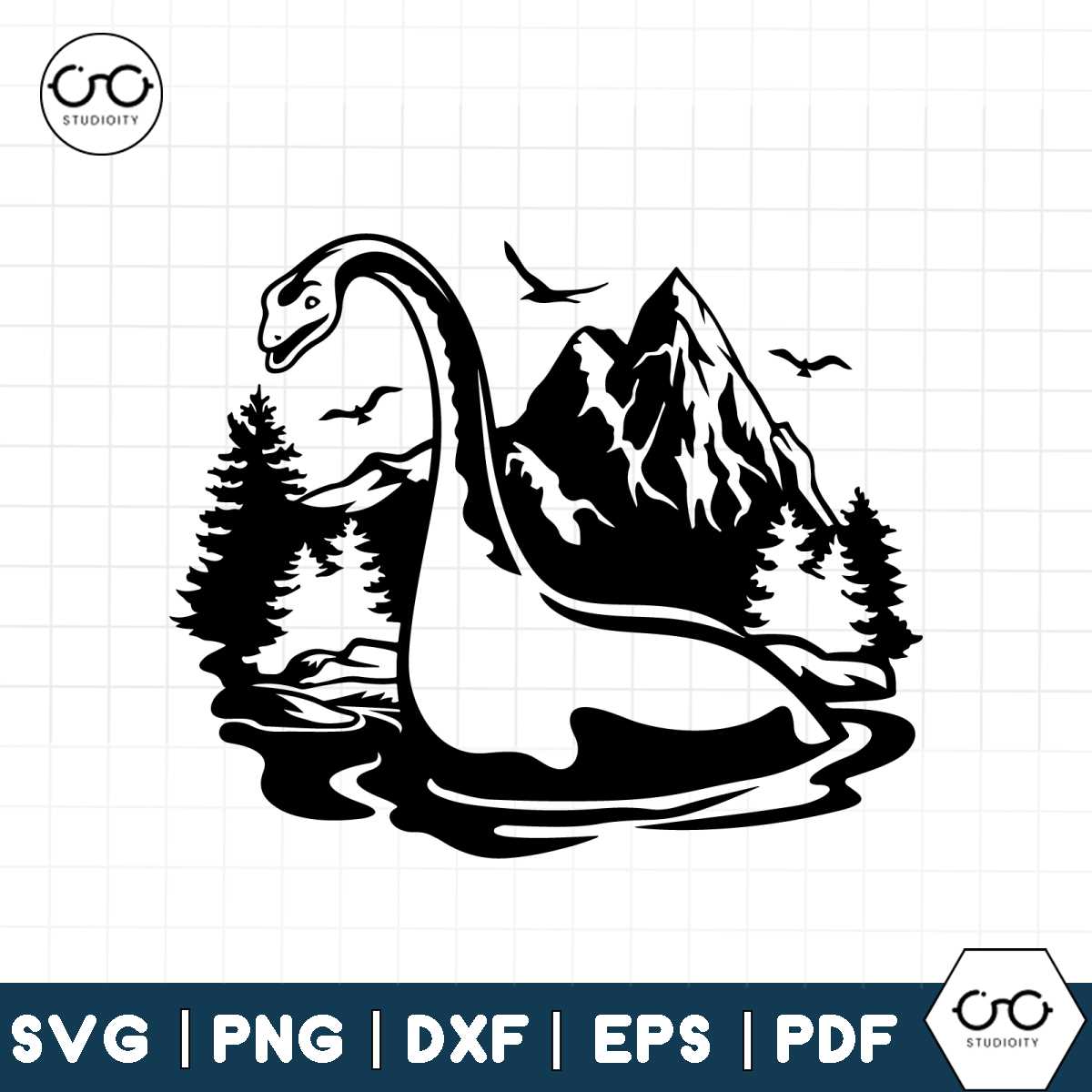 Loch Ness Monster SVG | Nessie SVG T-Shirt Wall Art Vinyl De | Inspire ...