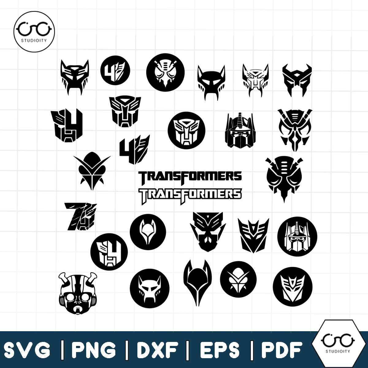 Transformers Svg, Transformer SVG Faces, Transformers Logo l | Inspire ...