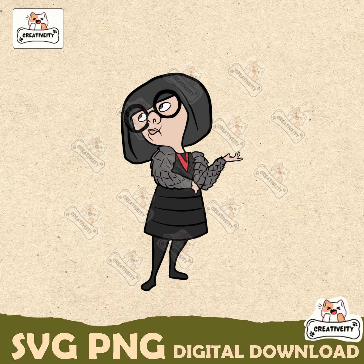 Edna Mode SVG The incredibles SVG Disneyland Ears Clipart La | Inspire ...