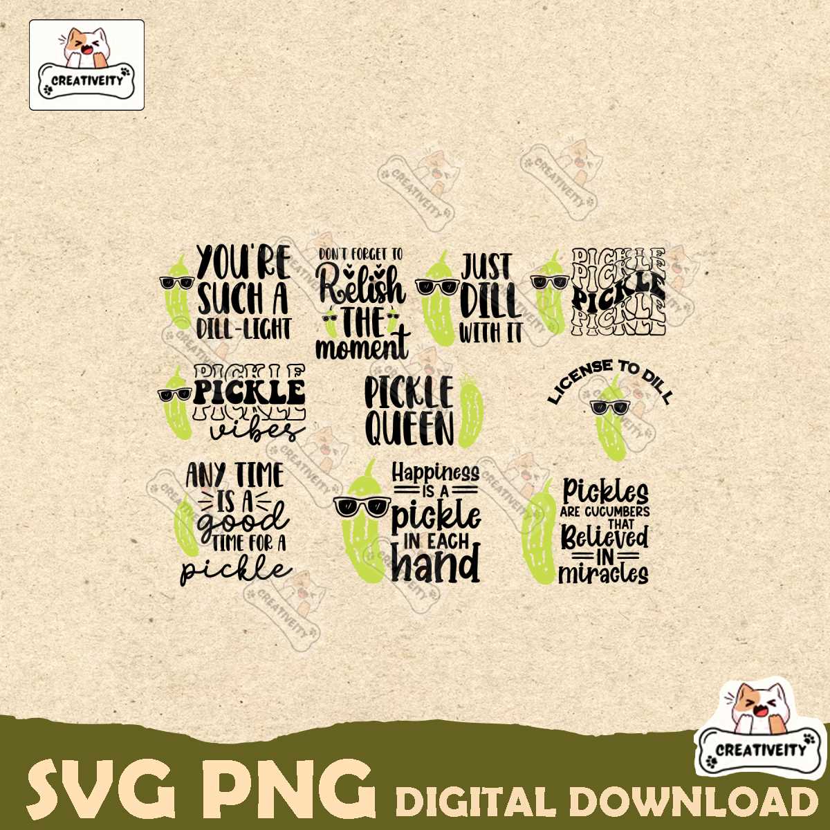 Pickle SVG, Pickle Png, Pickles Svg, I'm Kind of a Big Dill | Inspire ...