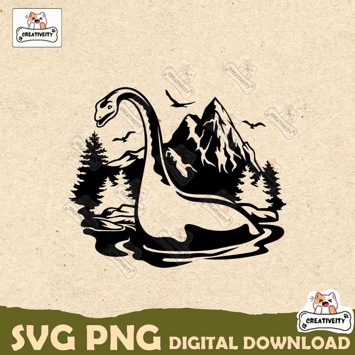Loch Ness Monster SVG | Nessie SVG T-Shirt Wall Art Vinyl De - Inspire ...