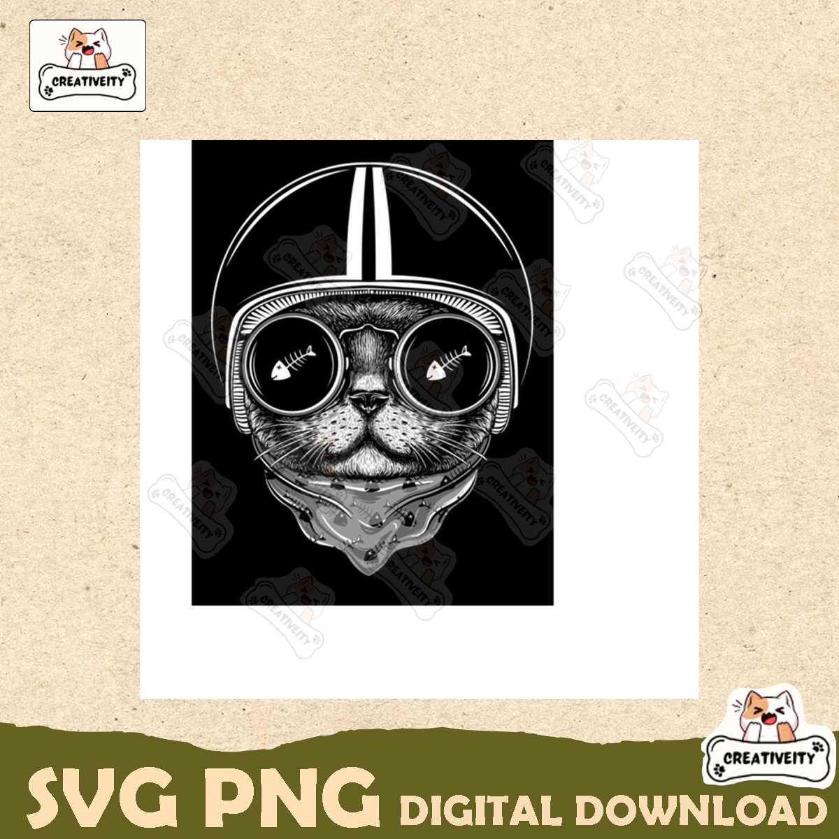 cat-rider Digital download file type(s): 1 PNG -JPG- ESP -sv | Inspire ...