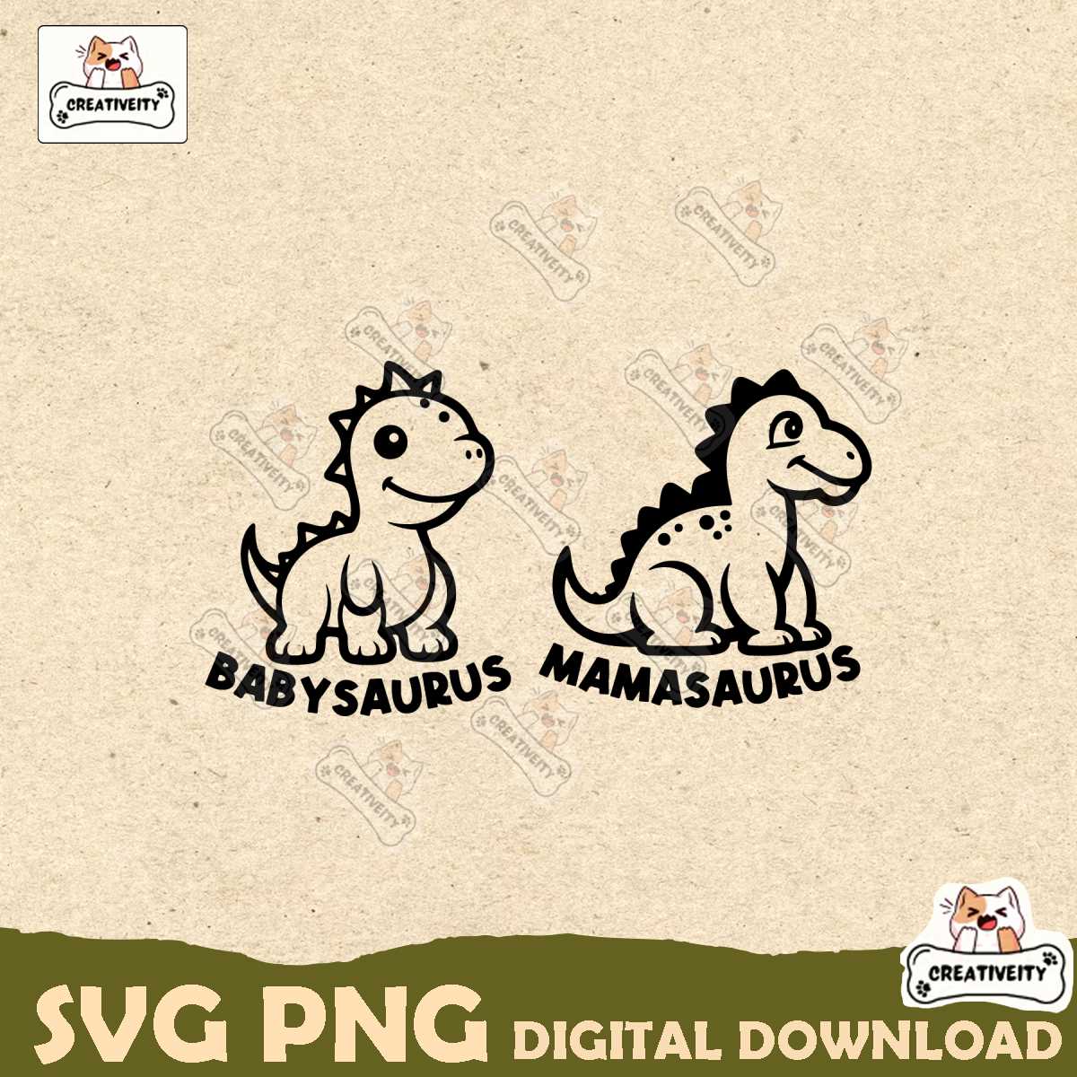 abysaurus Svg, MamaSaurus Svg Png, Cute Dinosaur Svg T-Rex S | Inspire ...