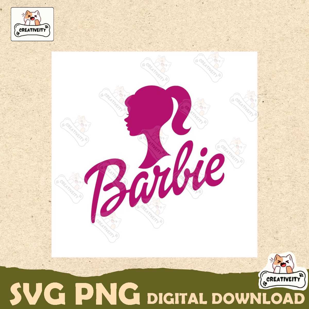 Barbie head svg, doll svg, Doll head svg, doll silhouette, w | Inspire ...