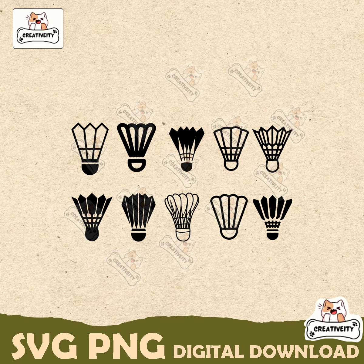 Shuttlecock Svg Bundle, Shuttlecock cut files, Badminton Svg - Inspire ...