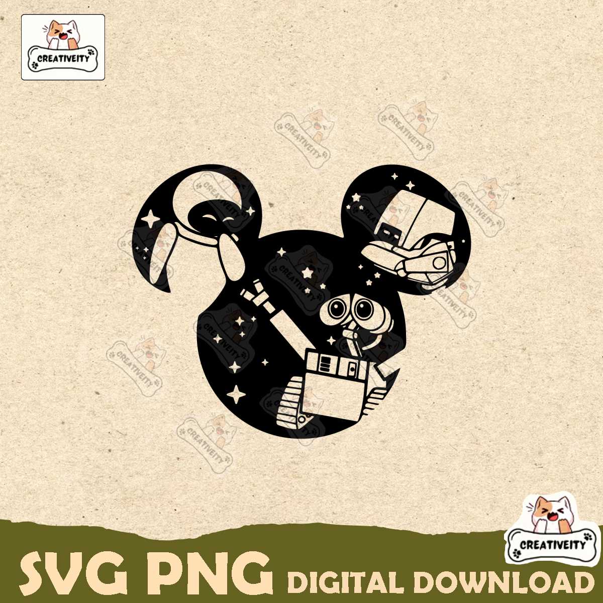 Wall-E Vector SVG, WALL-E Svg, Disneyland Ears SVG Vector in | Inspire ...