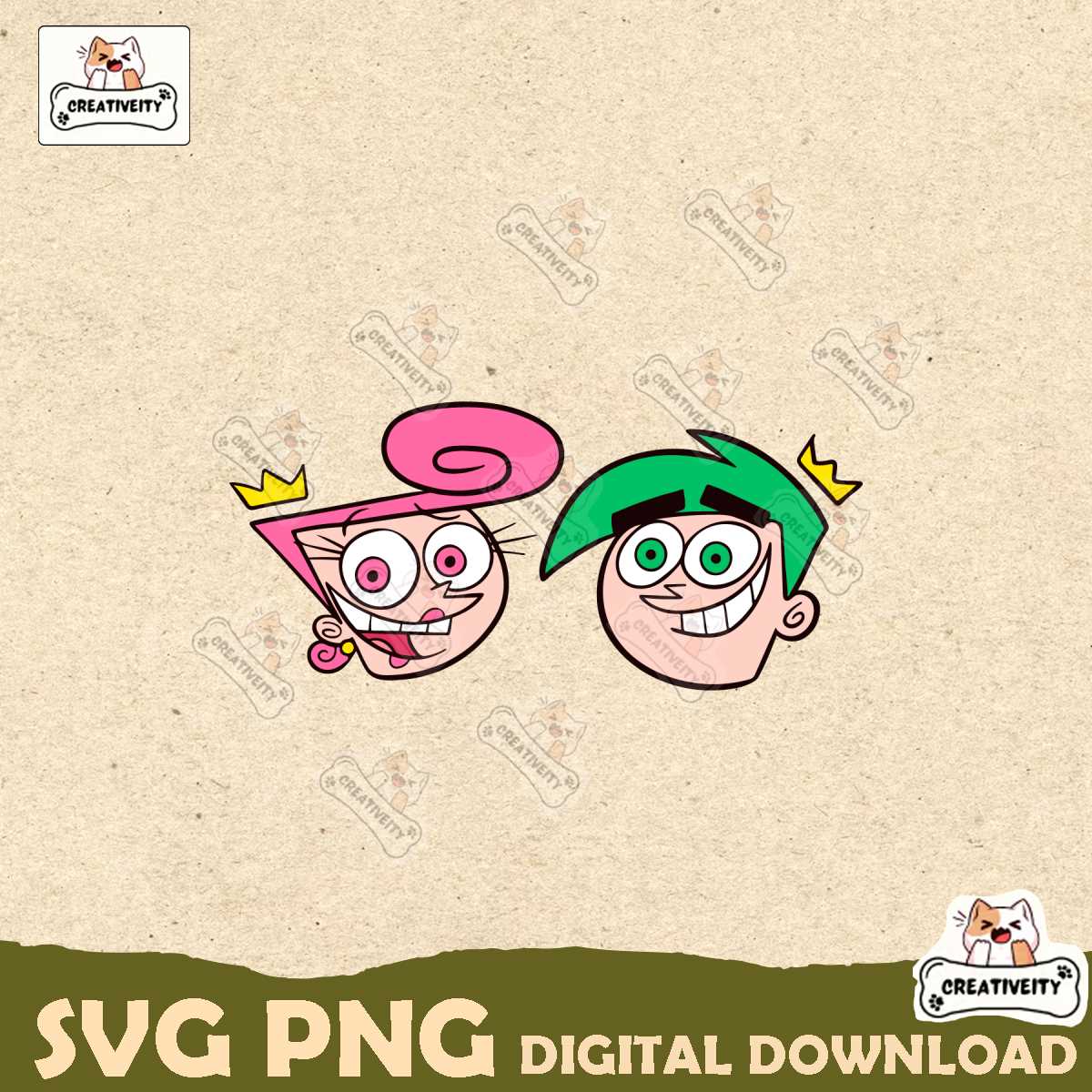 Wanda and Cosmo, The Fairly OddParents SVG PNG PDF / T-shirt | Inspire ...